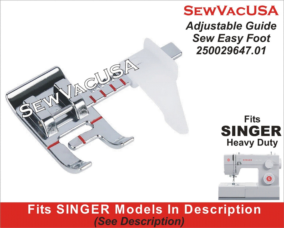 Singer Heavy Duty Compatible Sew Easy (edge Guide) Foot Fits All Heavy ...