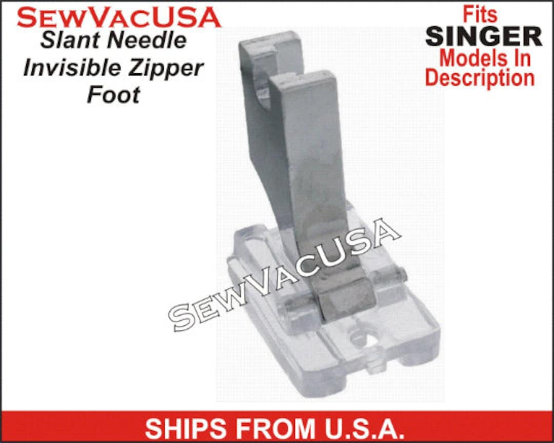 Slant Needle Compatible Invisible Zipper Foot Singer Part Number ...