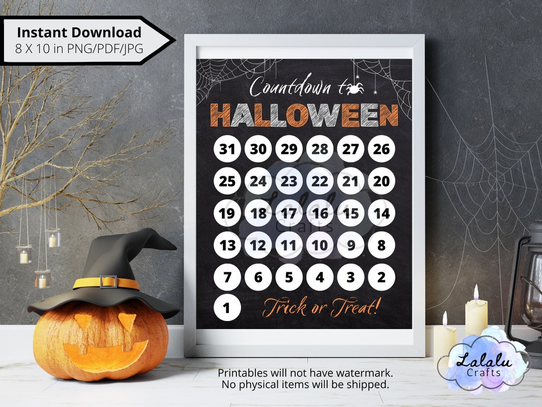 Countdown to Halloween | Halloween Decoration | Halloween Countdown ...