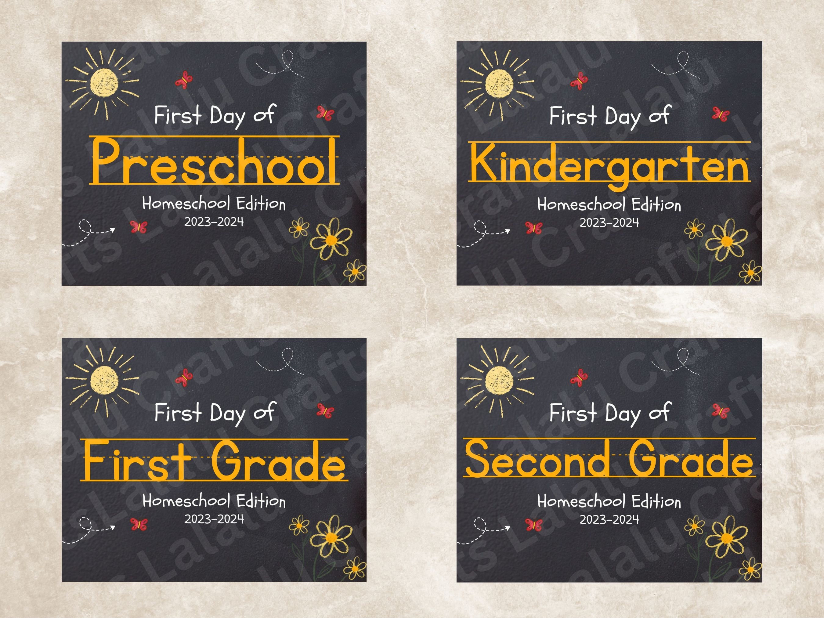 First Day of Homeschool Sign Preschool to Senior, First Day of ...