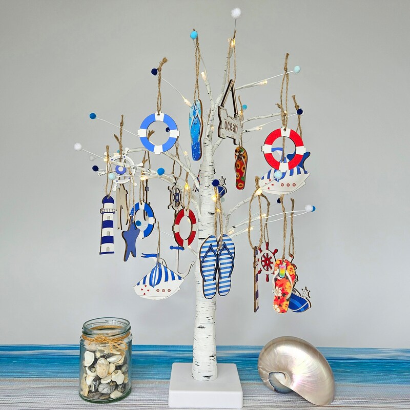 Decorated White Birch Led Trees - Etsy