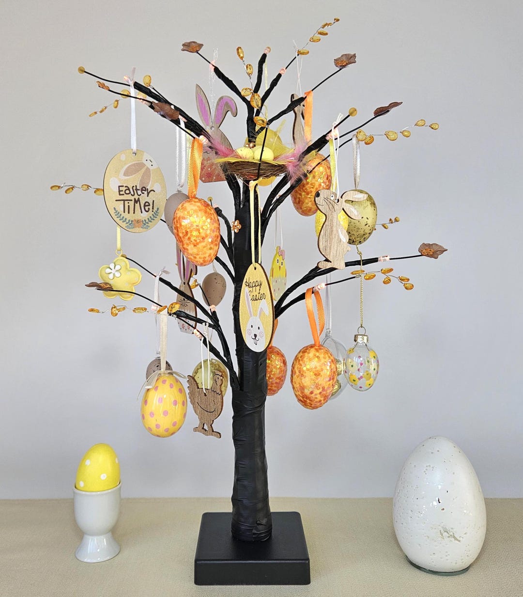 60cm Easter Birch Tree, Spring Decor, Easter Egg Tree, Bunny Ornaments ...