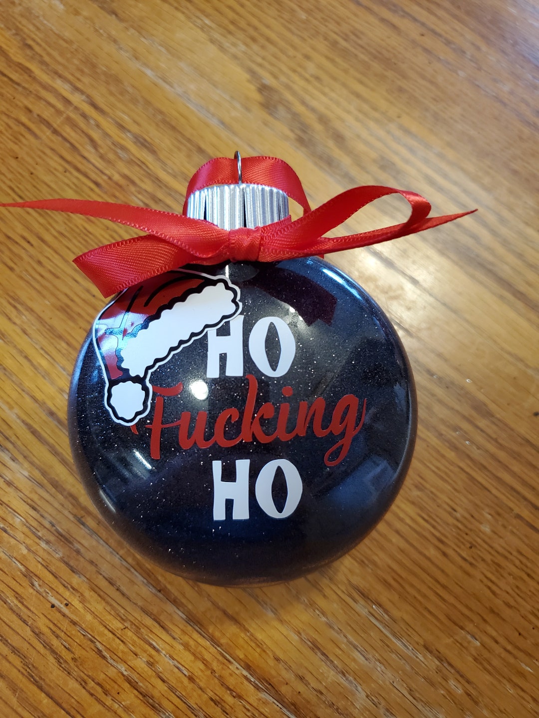 Ho Fucking Ho Holiday Glitter Ornament / Christmas / Adult / Swear ...