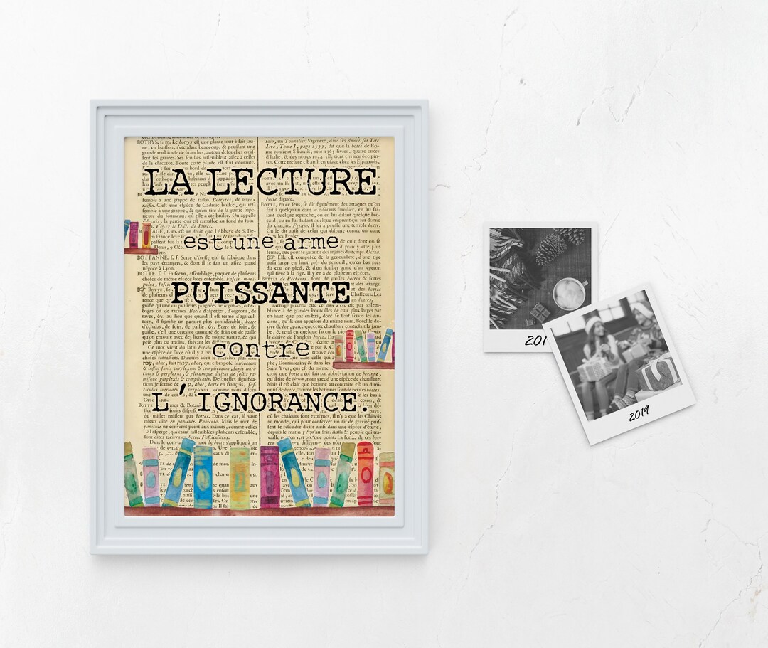 Affiche « La lecture » - Cadeau littéraire pour écrivain - Cadeau pour ...
