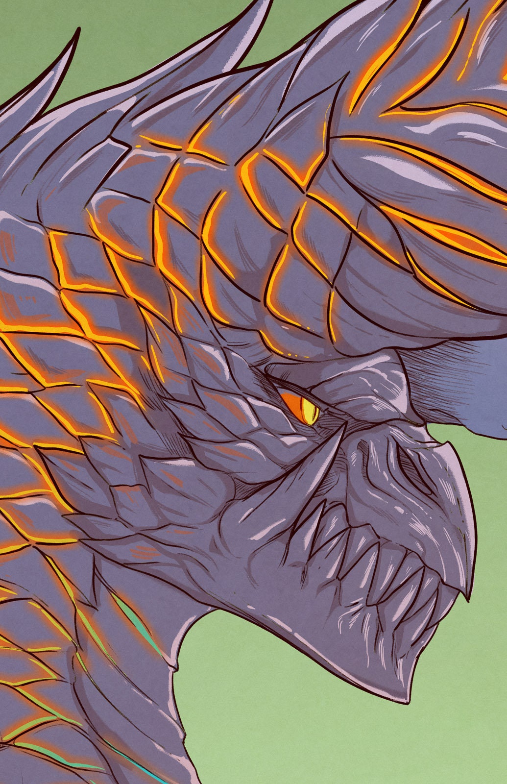 ALATREON, the Blazing Black Dragon, Monster Hunter World Iceborne - Etsy