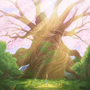 Korok Forest Artwork Print The Legend of Zelda Breath of the | Etsy