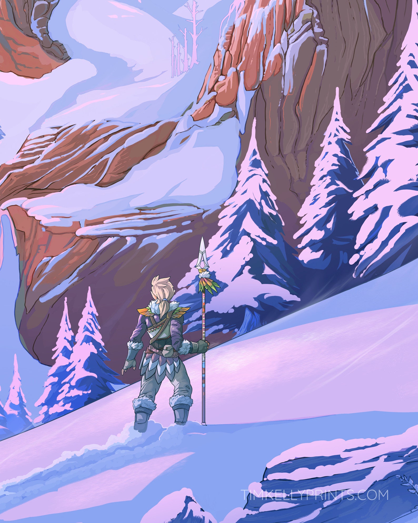 HEBRA PEAK Artwork Print the Legend of Zelda Breath of the - Etsy