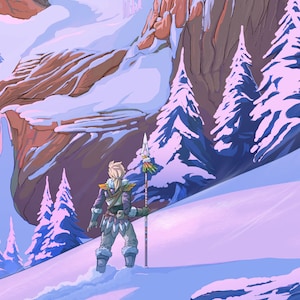 HEBRA PEAK Artwork Print, the Legend of Zelda, Breath of the Wild ...
