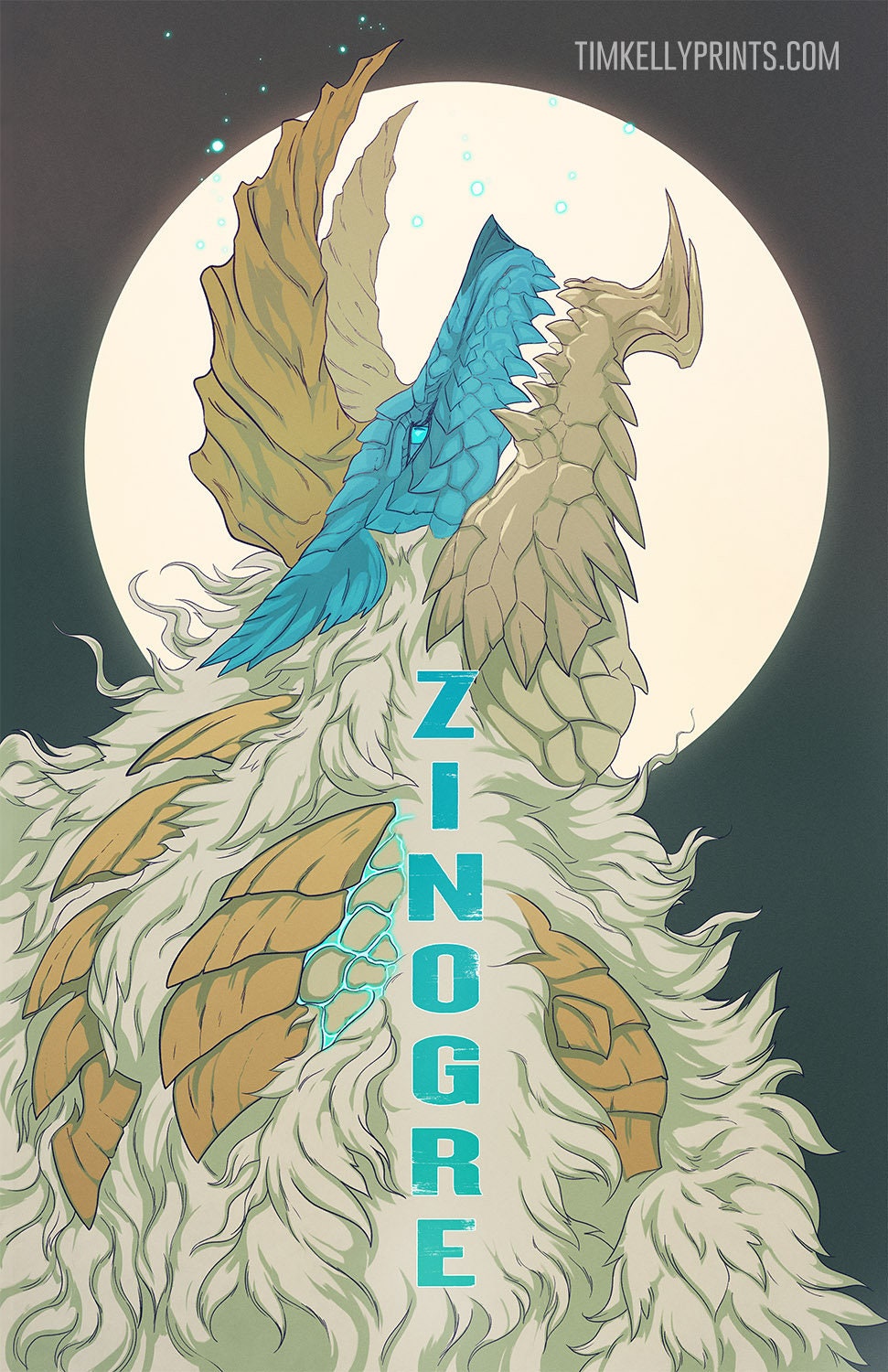 ZINOGRE, the Thunder Wolf Wyvern, Monster Hunter World Iceborne - Etsy