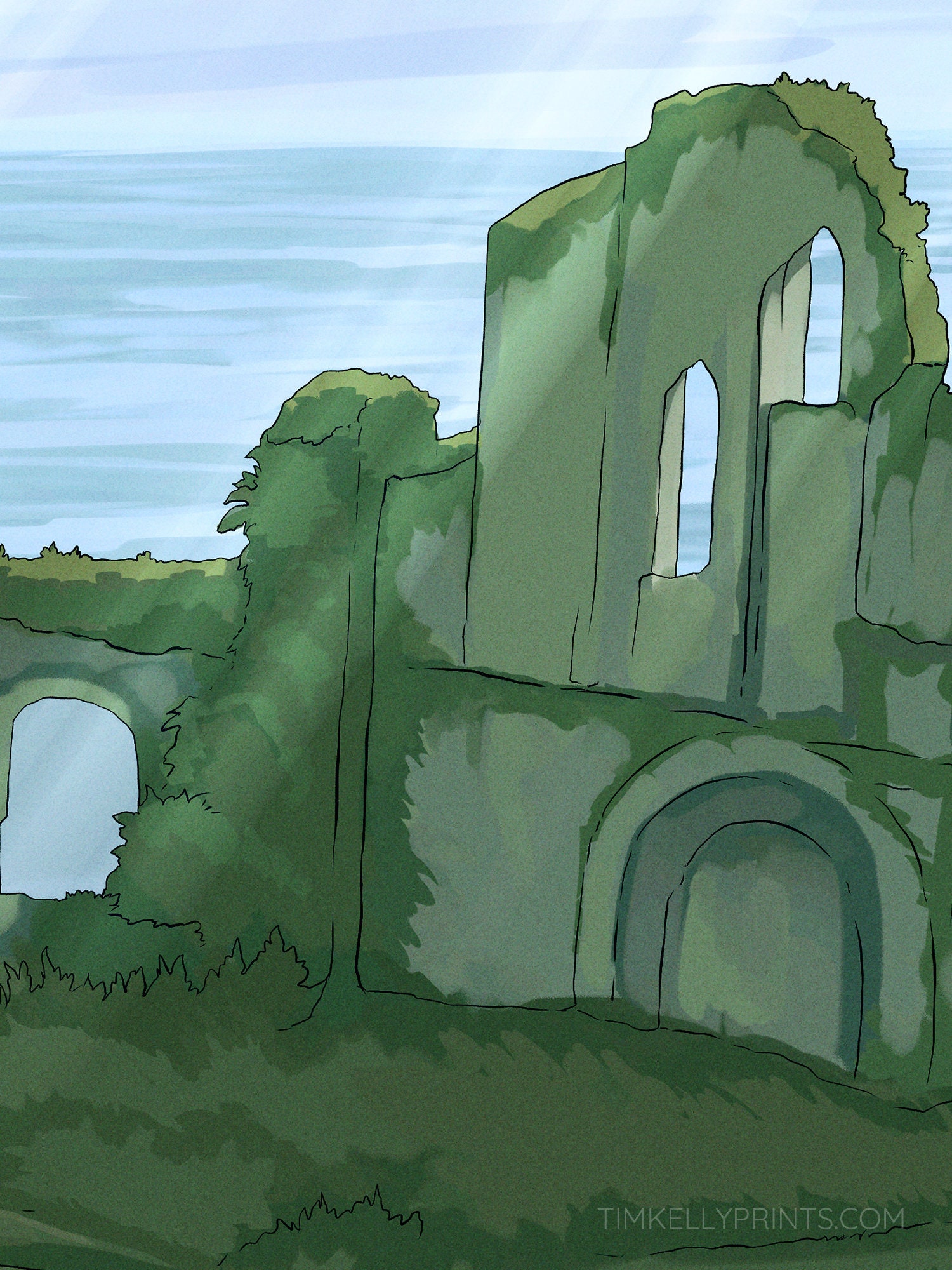 FIRELINK SHRINE, Dark Souls Original Fanart, Fine Art Gaming Print ...