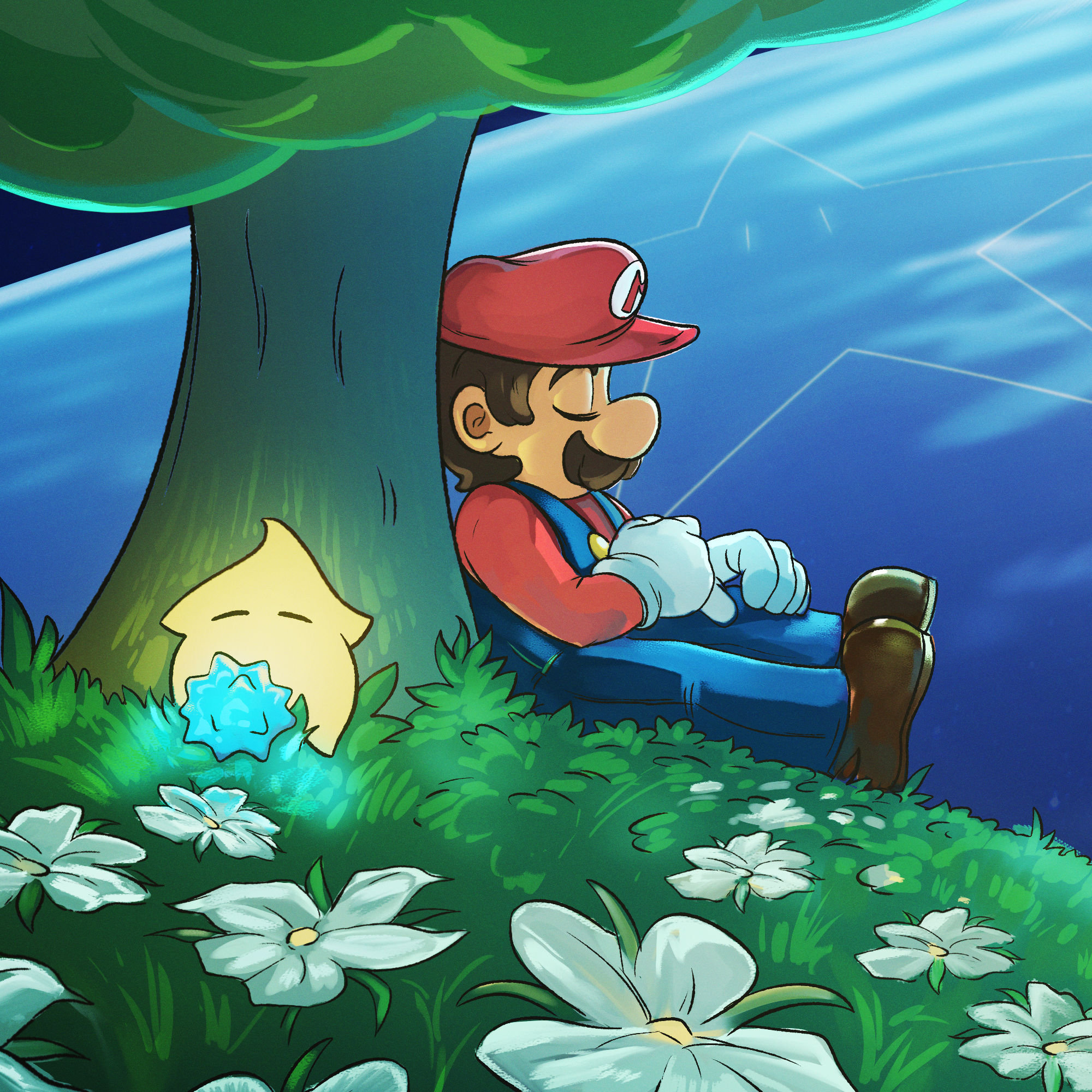SUPER MARIO GALAXY Artwork Print Super Mario Fanart Gaming - Etsy