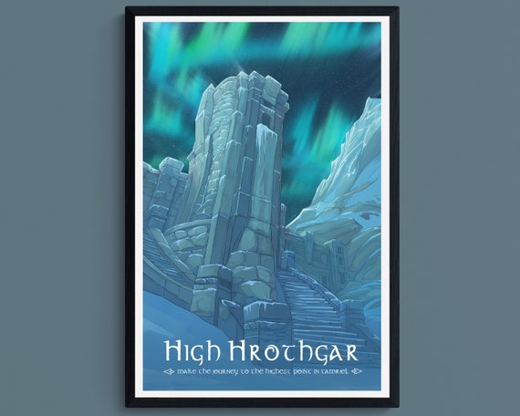 HIGH HROTHGAR SKYRIM Original Fanart Gaming Fan Art Gamer | Etsy
