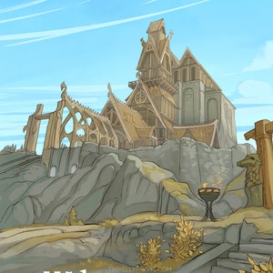 WHITERUN, SKYRIM Original Fanart, Gaming Fan Art, Gamer Gift - Etsy