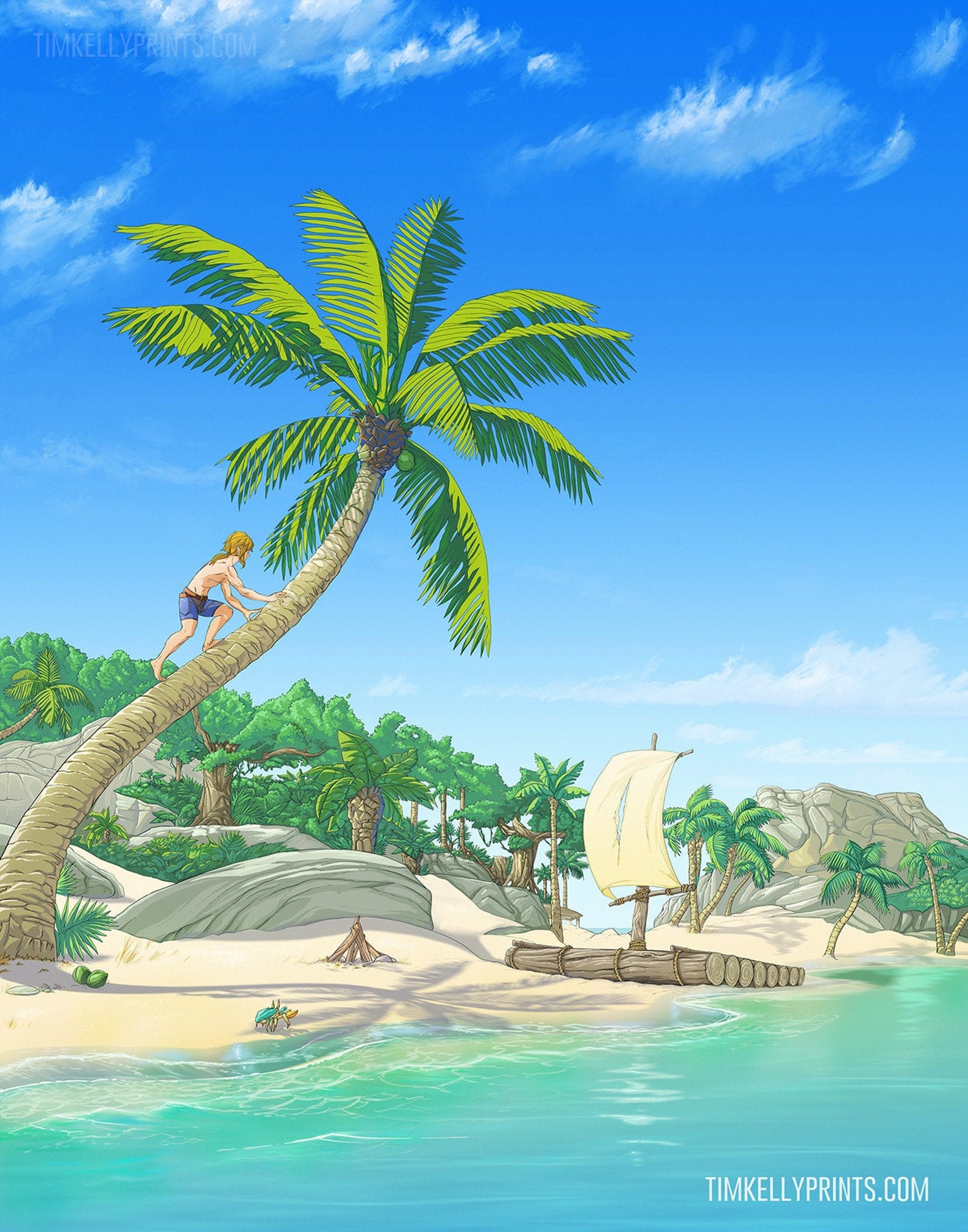 EVENTIDE ISLAND Artwork Print the Legend of Zelda Breath of | Etsy