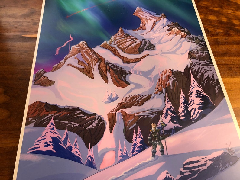 Hebra Peak Artwork Print The Legend of Zelda Breath of the | Etsy