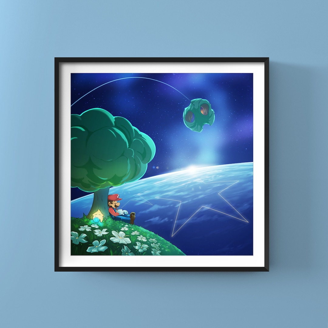 SUPER MARIO GALAXY Artwork Print, Super Mario Fanart, Gaming Fine Art ...