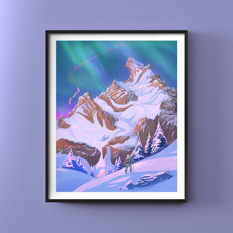 HEBRA PEAK Artwork Print the Legend of Zelda Breath of the - Etsy