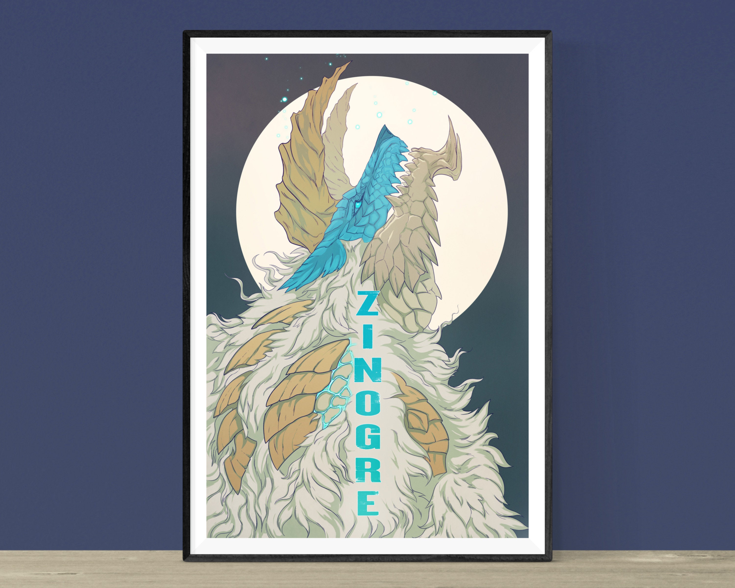 ZINOGRE, the Thunder Wolf Wyvern, Monster Hunter World Iceborne - Etsy