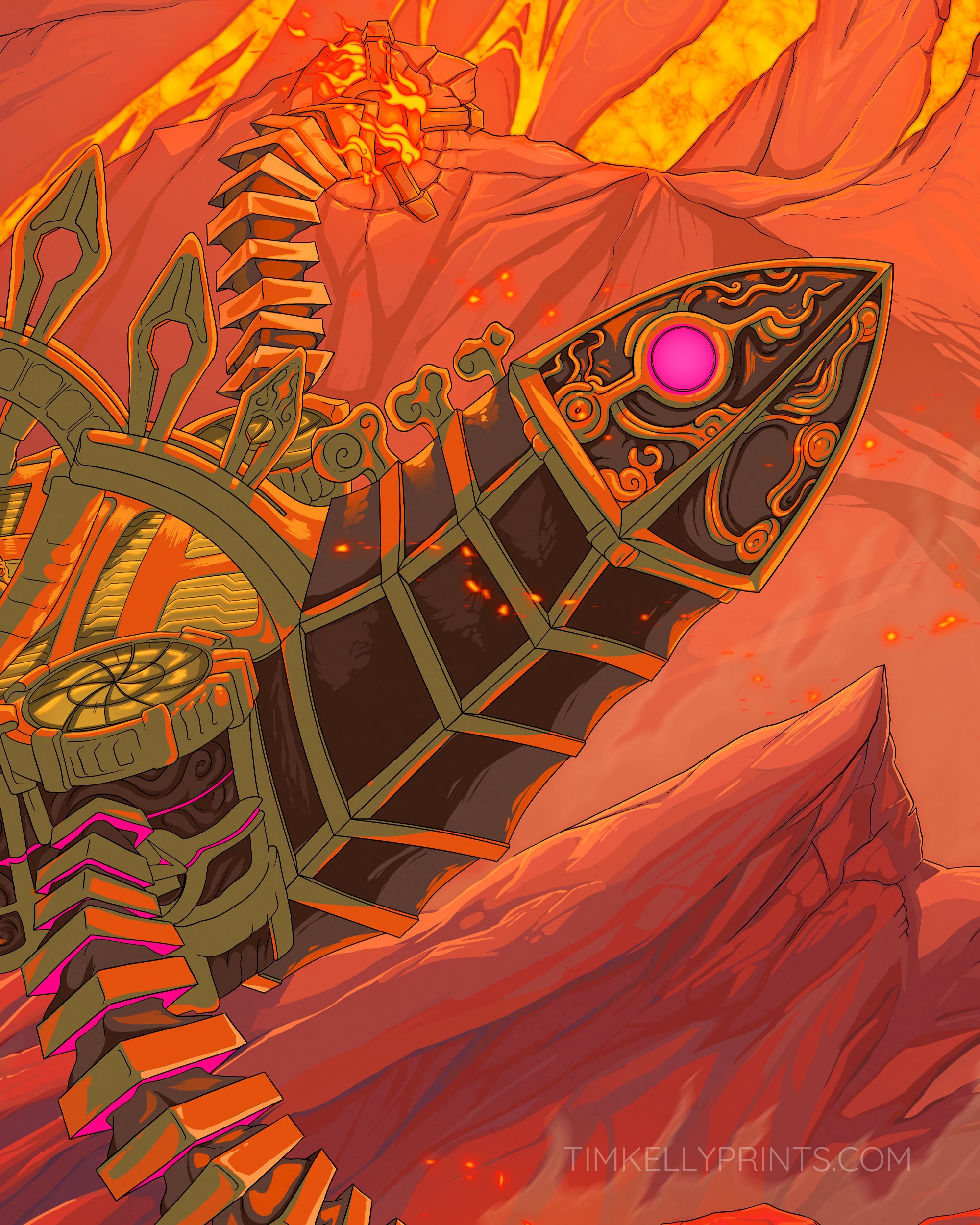 DEATH MOUNTAIN Artwork Print the Legend of Zelda Breath of - Etsy