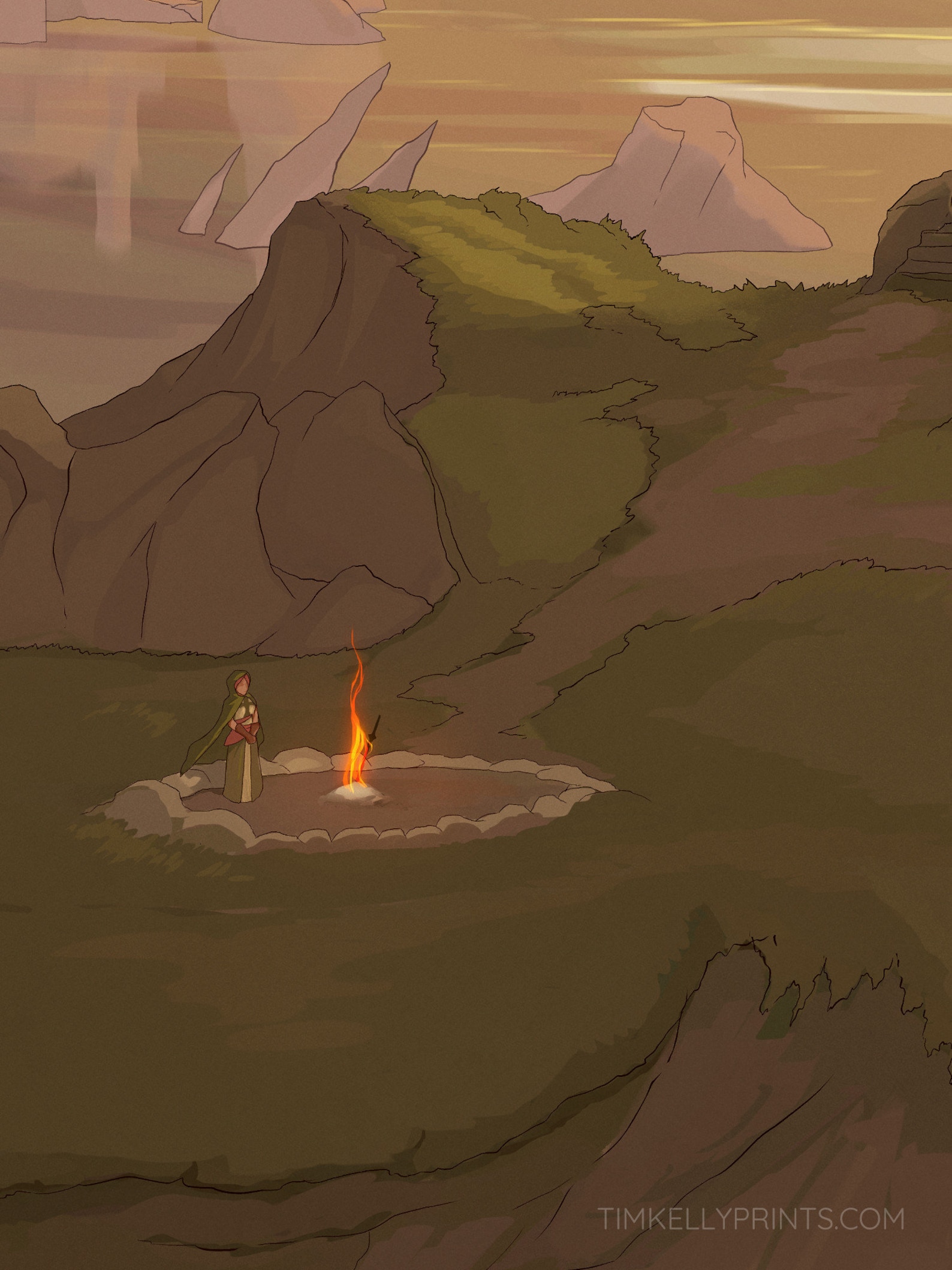 MAJULA, Dark Souls 2 Original Fanart, Fine Art Gaming Print, Gamer Gift ...