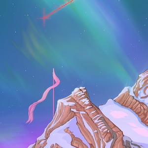 HEBRA PEAK Artwork Print, the Legend of Zelda, Breath of the Wild ...