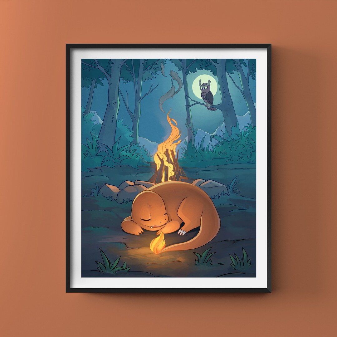 CHARMANDER Kanto Starter Print, Pokemon, Original Fanart, Fine Art ...