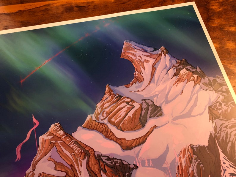 Hebra Peak Artwork Print The Legend of Zelda Breath of the | Etsy