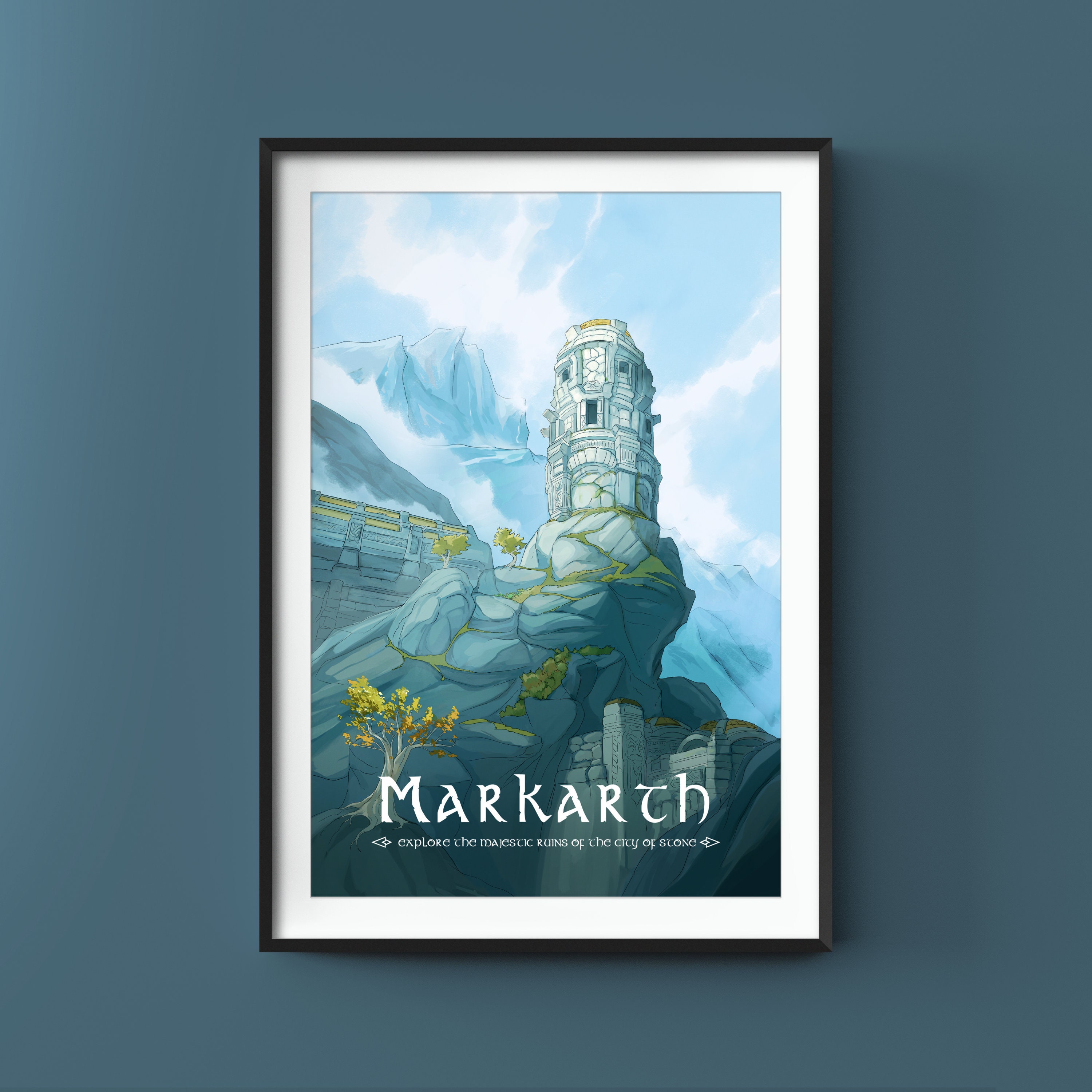 MARKARTH SKYRIM Original Fanart Gaming Fan Art Gamer Gift | Etsy