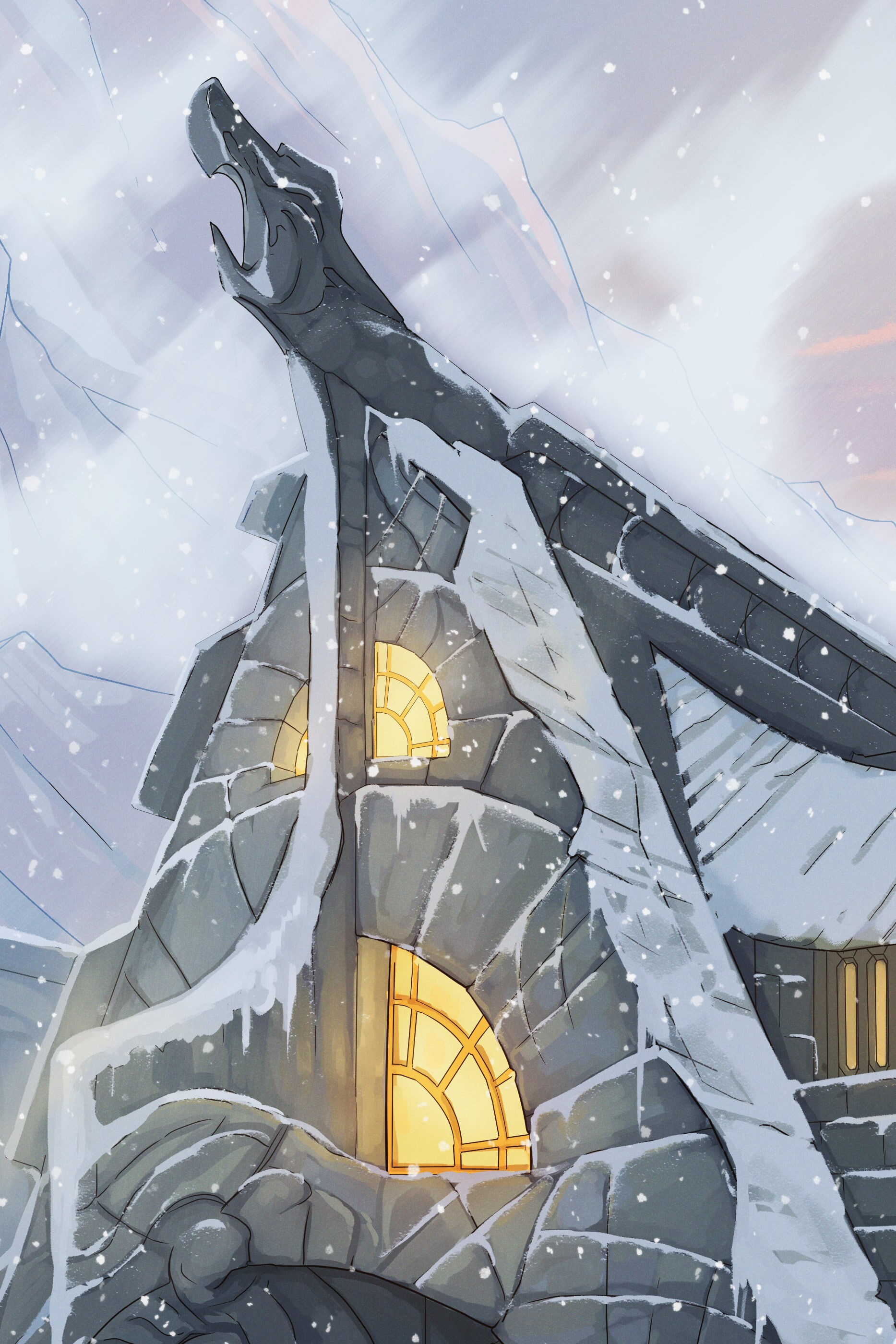 WINDHELM SKYRIM Original Fanart Gaming Fan Art Gamer Gift - Etsy