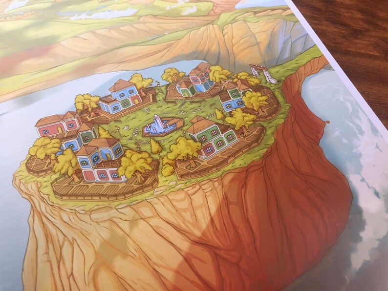 AKKALA REGION Artwork Print The Legend of Zelda Breath of | Etsy