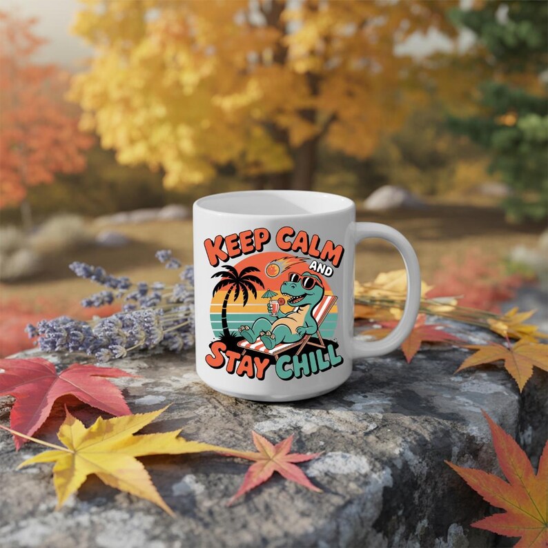 Keep Calm Stay Chill T-REX Asteroid PNG 300 Dpi - Etsy