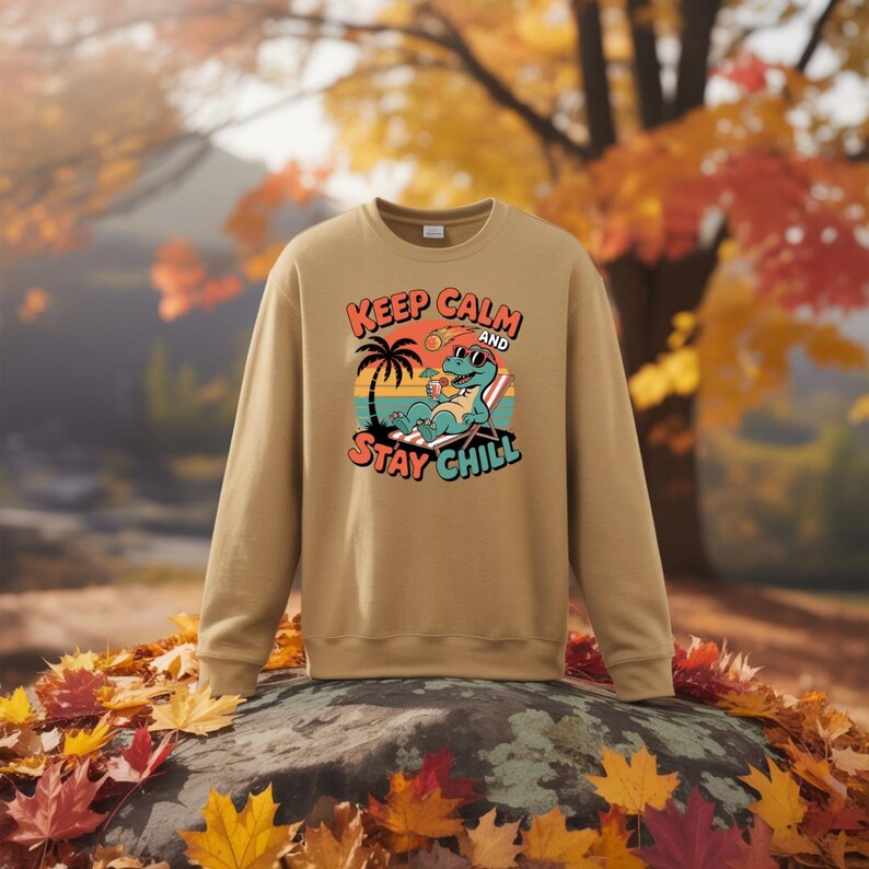 Keep Calm Stay Chill T-REX Asteroid PNG 300 Dpi - Etsy