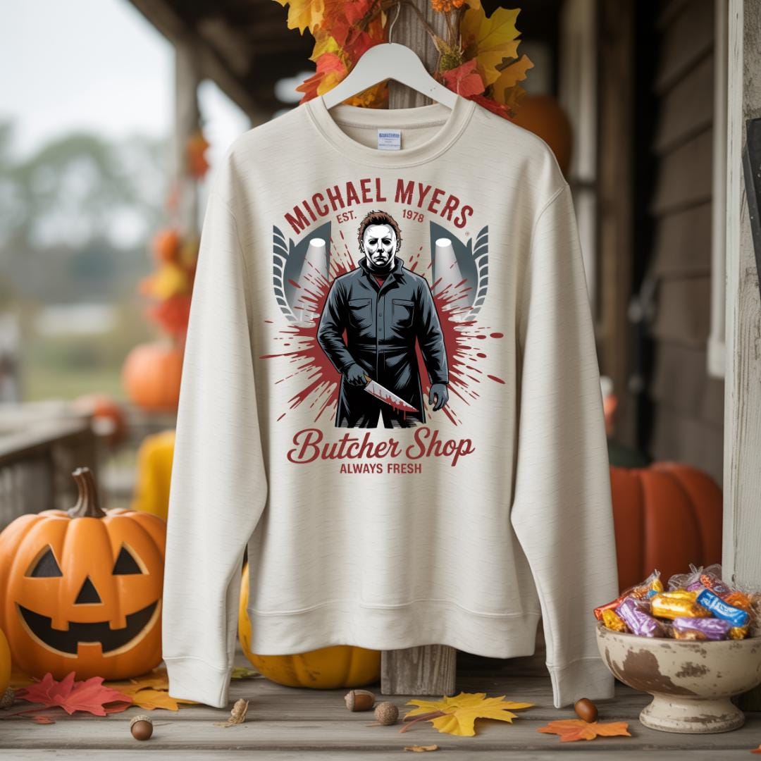 Michael Myers Butcher Shop Halloween PNG 300 Dpi - Etsy