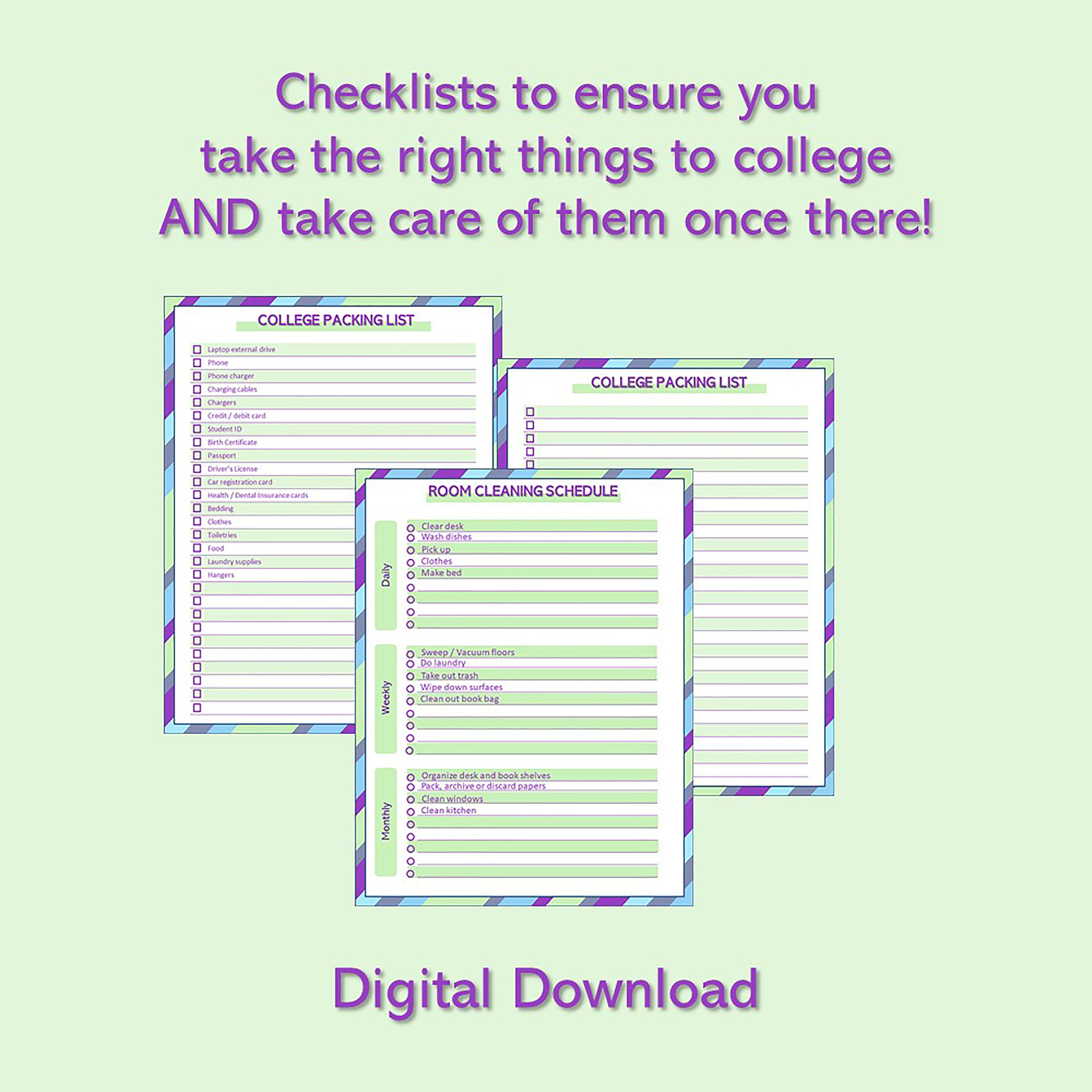 College Student Planner, Printable Organizer for College Student ...