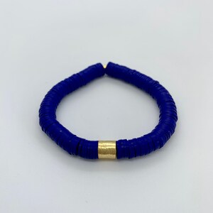 Hand-beaded Royal Blue Bracelet Stackable Stretch Bracelet - Etsy