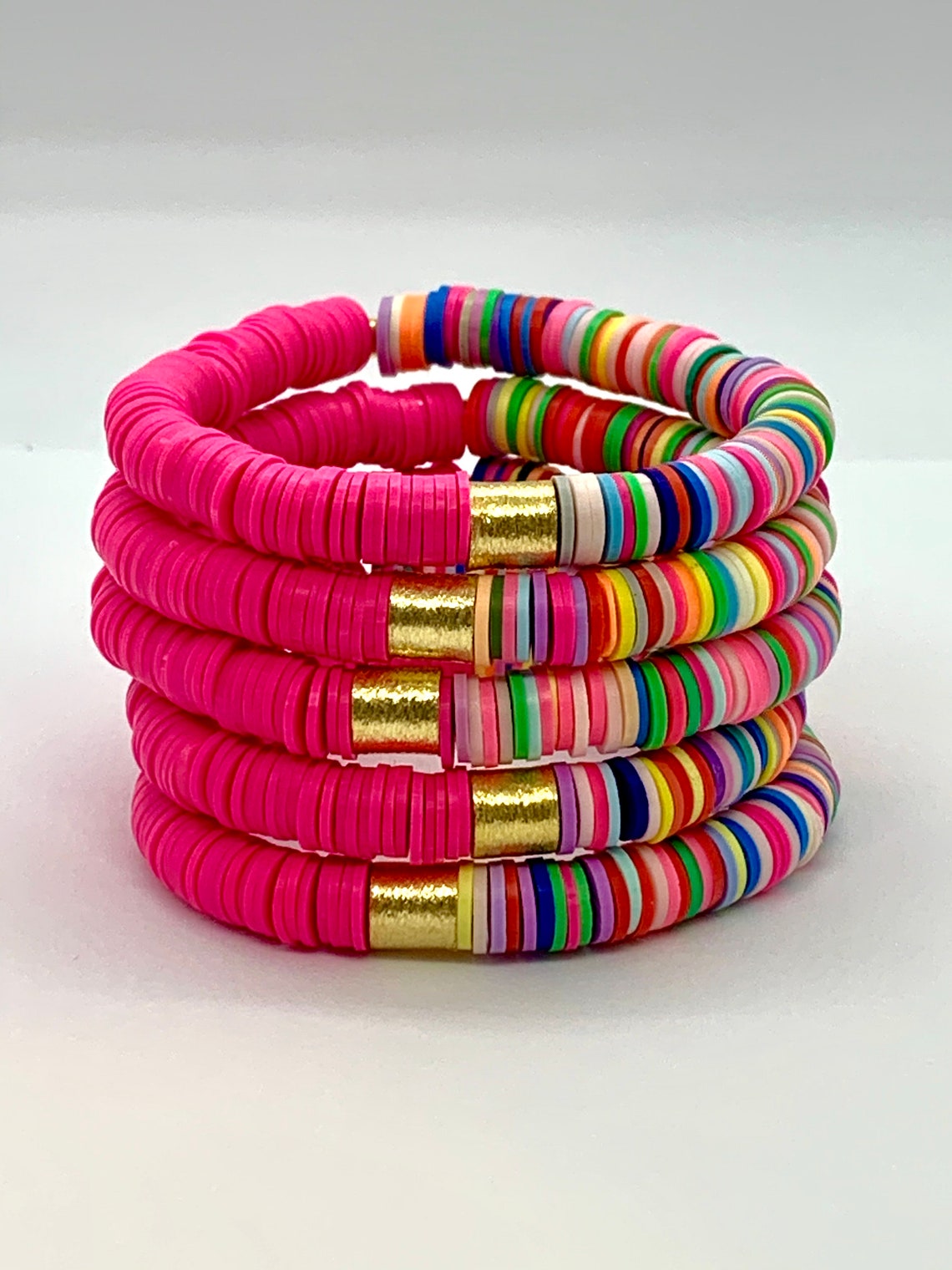 Hand-beaded Rainbow Bracelet Funfetti Bracelet Stackable | Etsy