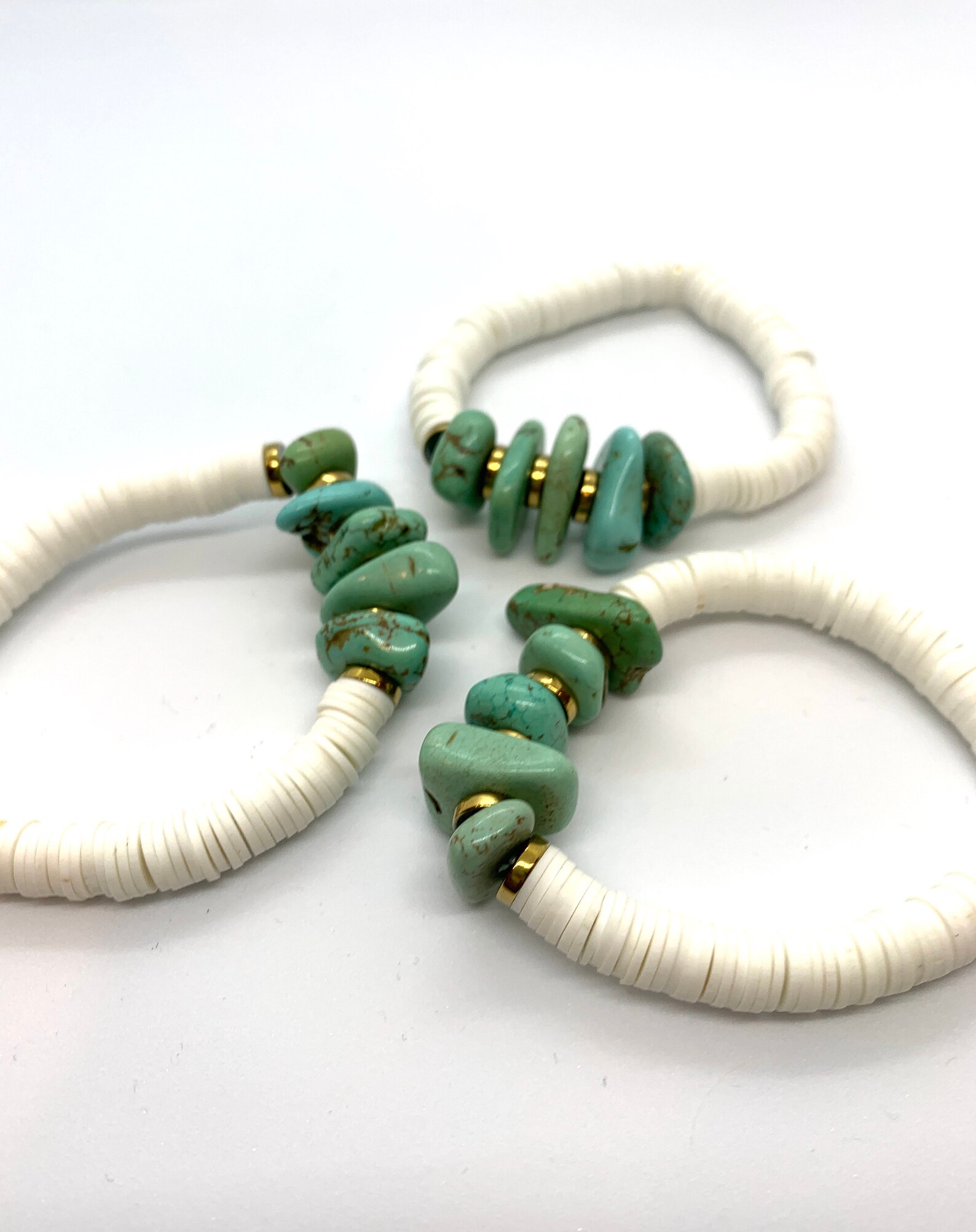 Hand-beaded Hot Pink Turquoise Chip Bead Bracelet Hand-beaded | Etsy