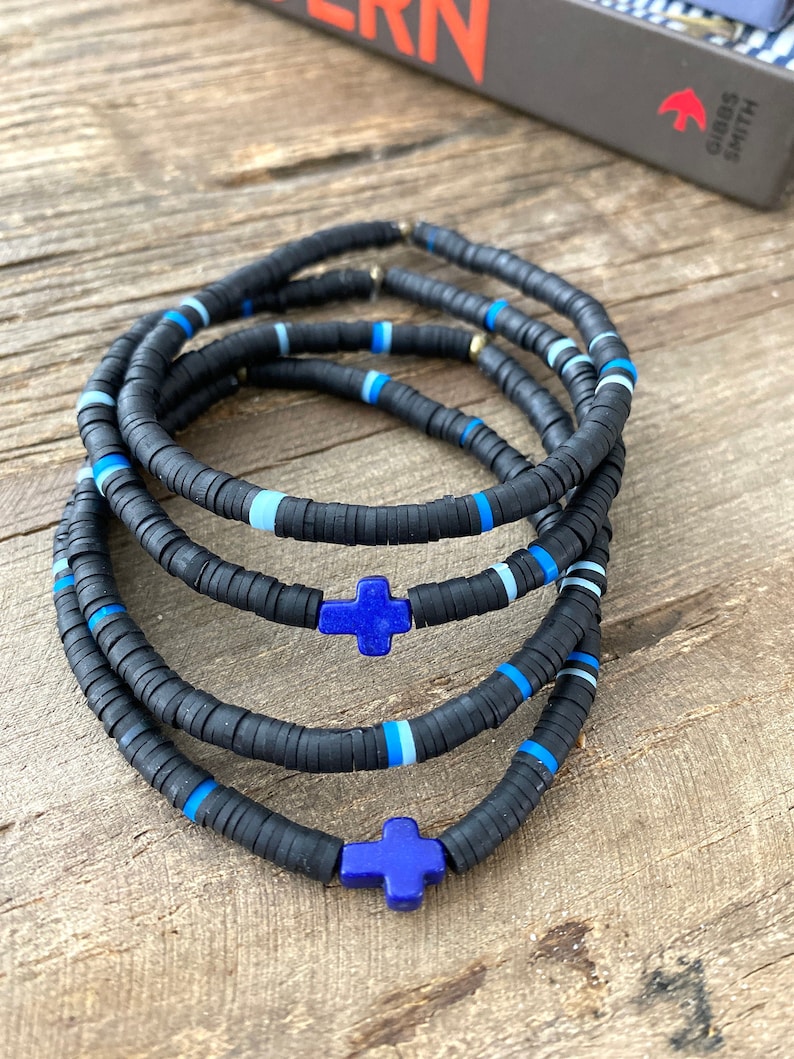 Women's Back the Blue Bracelet Thin Blue Line Bracelet | Etsy