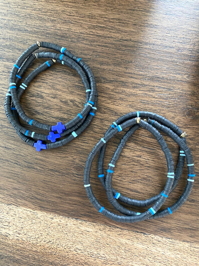 Women's Back the Blue Bracelet Thin Blue Line Bracelet | Etsy