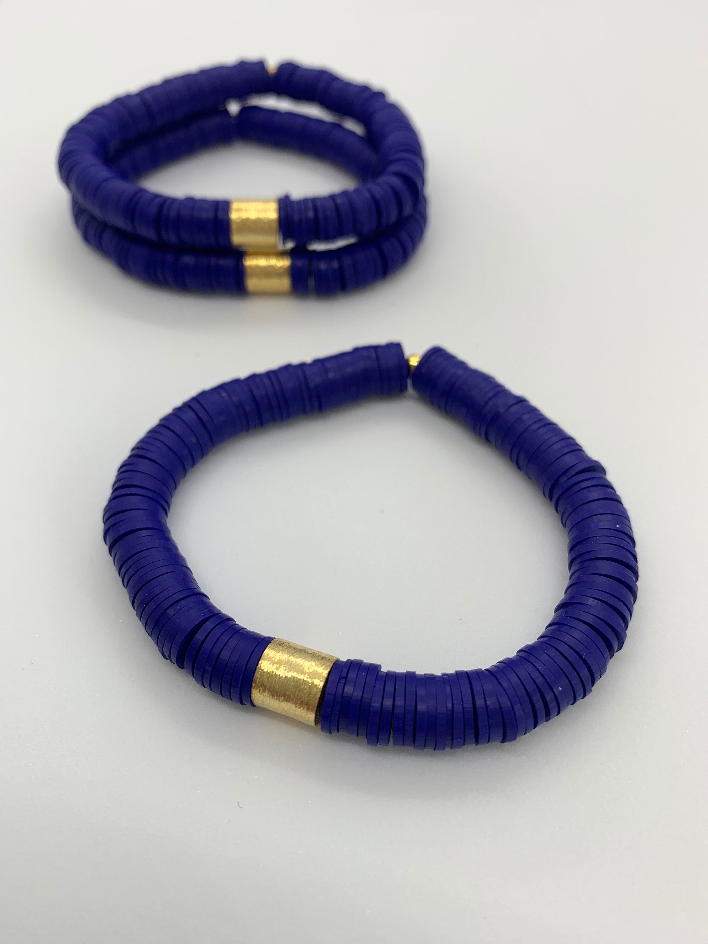 Hand-beaded Royal Blue Bracelet Stackable Stretch Bracelet - Etsy