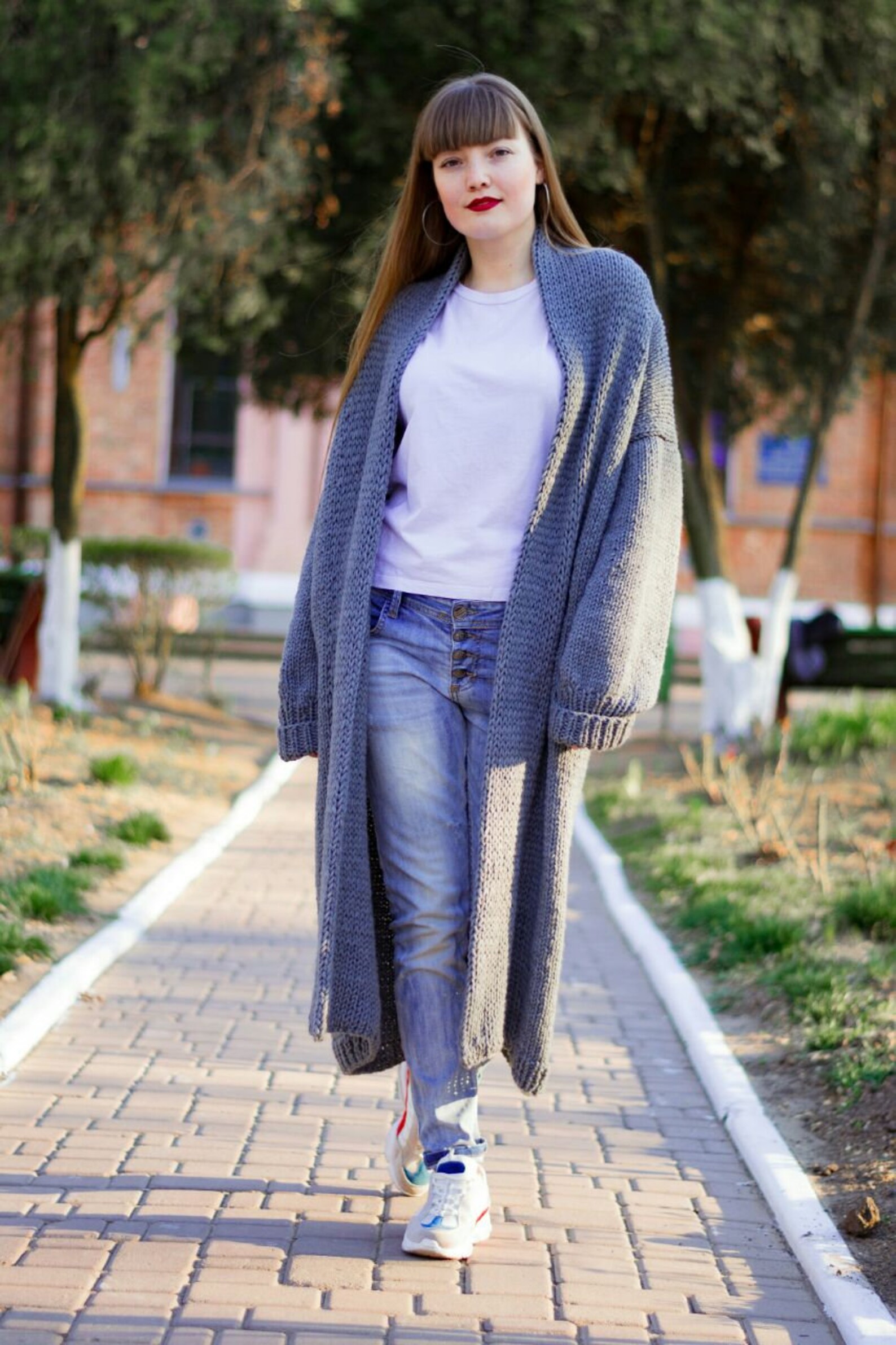 Long Knit Cardigan Women Oversized Knit Cardigan Alpaca Wool | Etsy