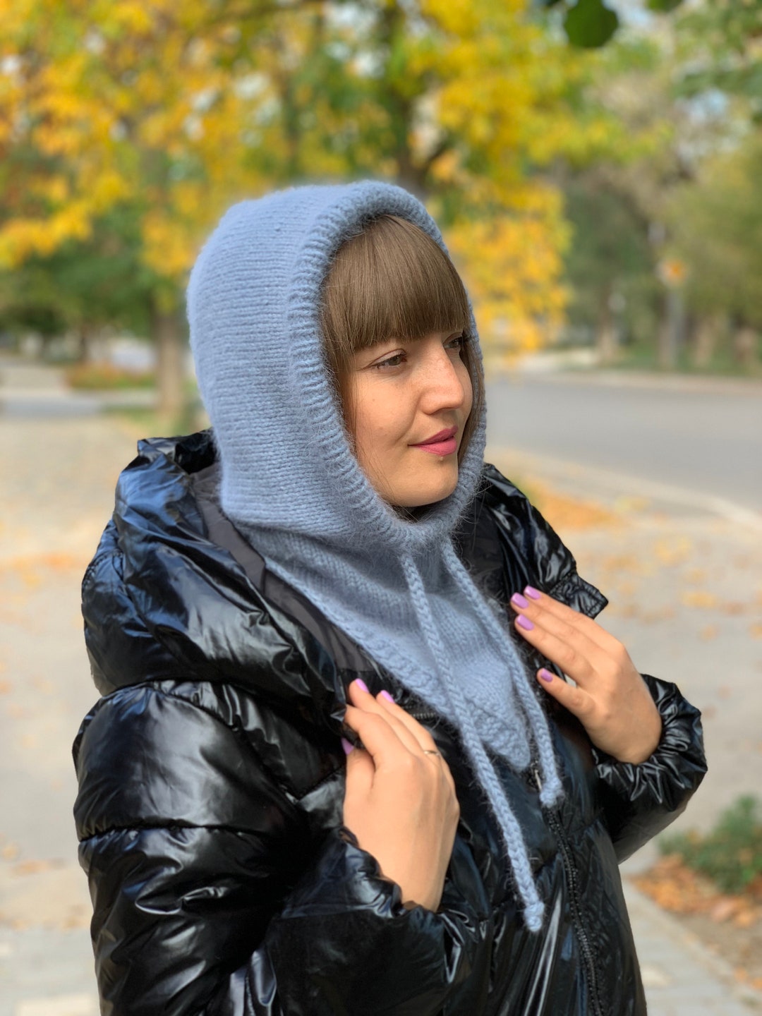 Balaclava Knit, Balaclava Hood, Balaclava Hat, Angora Hood, Bucket Hat ...