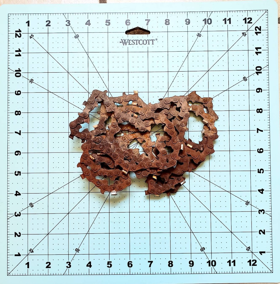 Rusty Vintage Chainsaw Chain 2nd Chance Rustic Old Cutting Chain Metal ...