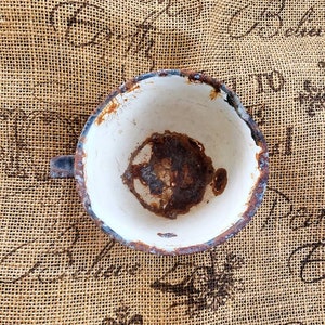 Old Rusty Vintage Enamel Coffee Cup/mug - Etsy