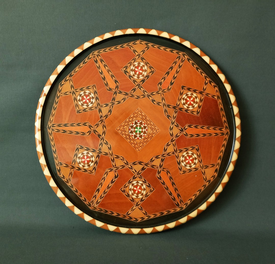 Vintage Spanish Design Tray From Recuerdo De Granada Marquetry ...