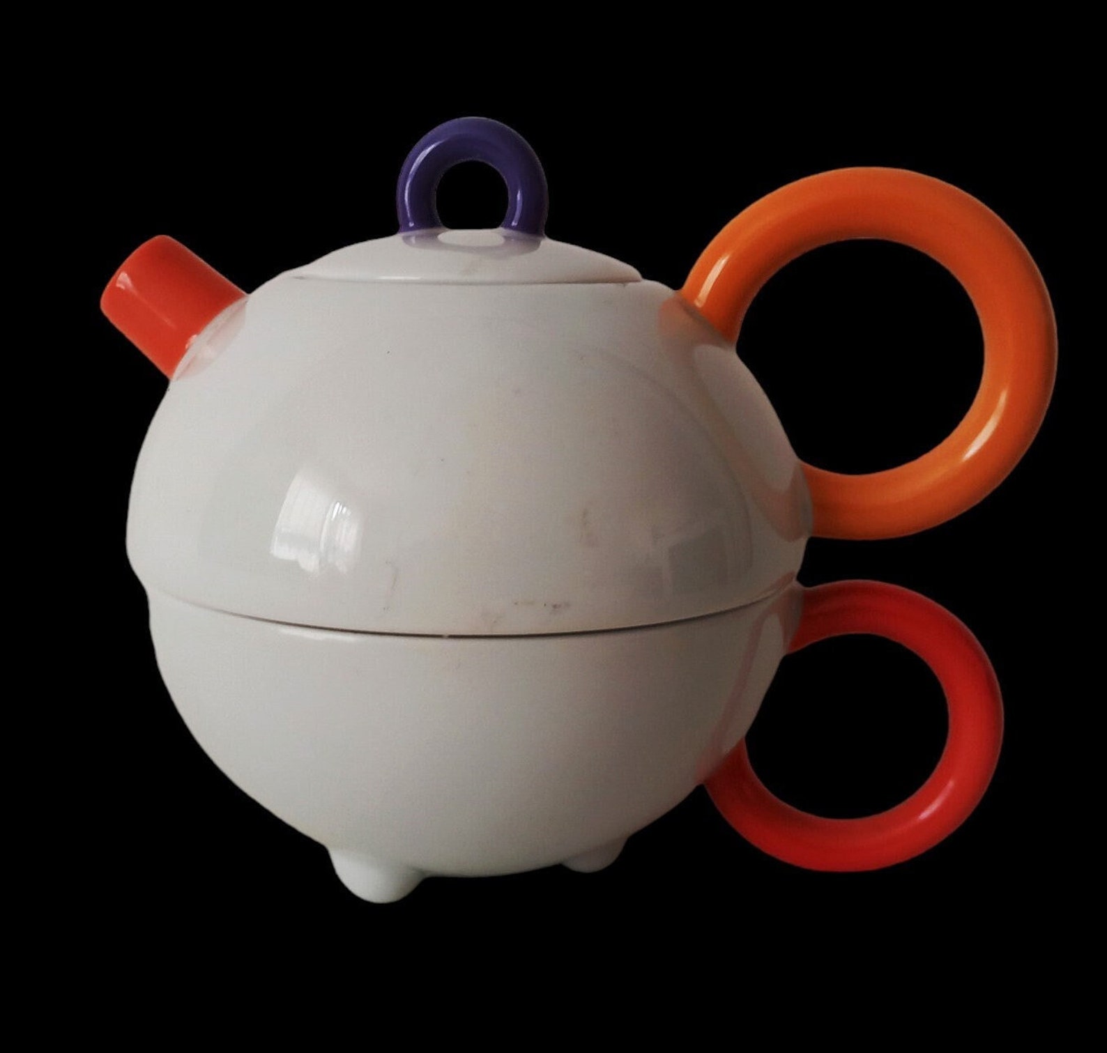 Vintage Design Art Deco Revival Teapot With Cup MEMPHIS-MILANO ...
