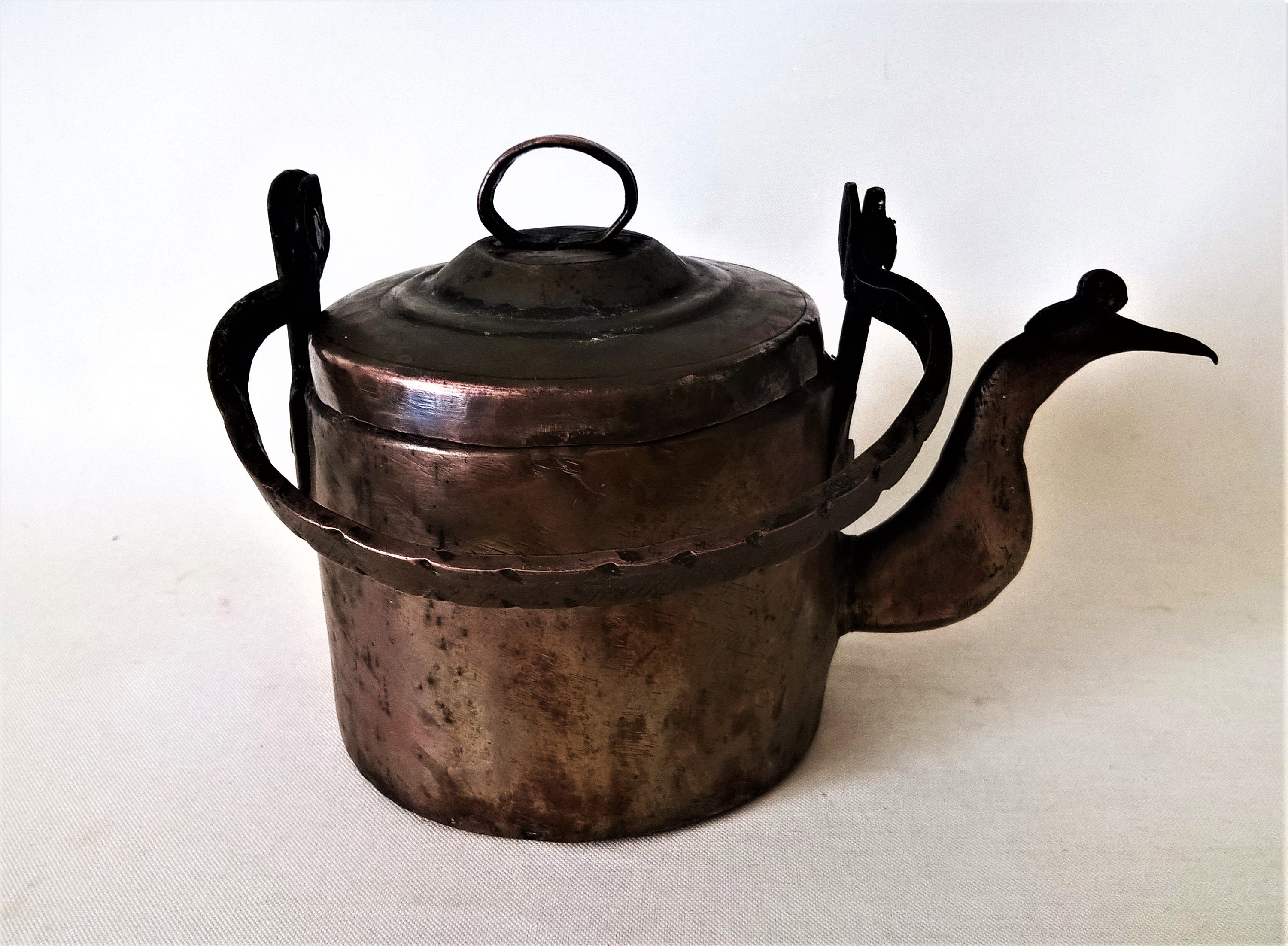 Antique Teapot Copper Teapot Red Copper Decorative Item Netherlands ...