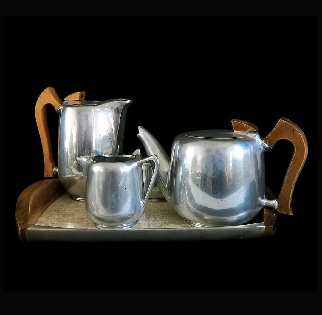 Full 5-piece Vintage Picquot Ware Service Set With Tray | Mid-century ...