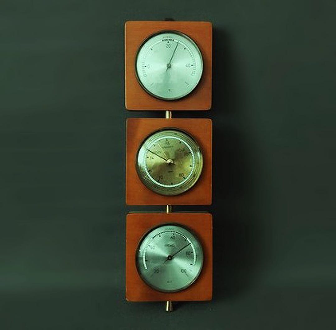 Vintage Wooden Barometer Retro Style Barometer FISCHER Handmade ...