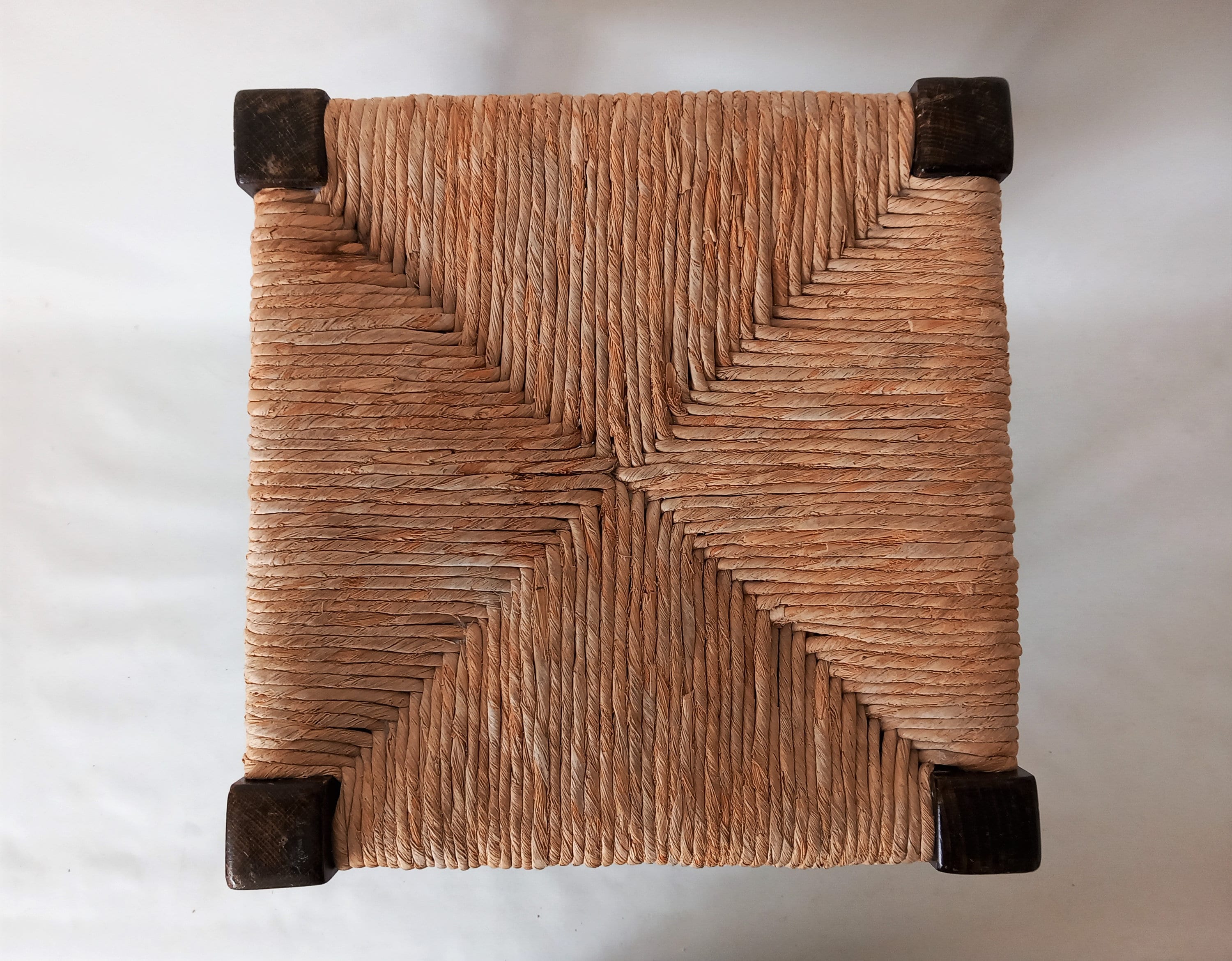 Antique Stool Traditional Old Dutch Stool Wooden Stool Reed Stool ...